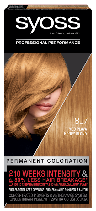 Trajna barva za lase Syoss Zlata medeno blond 8-7