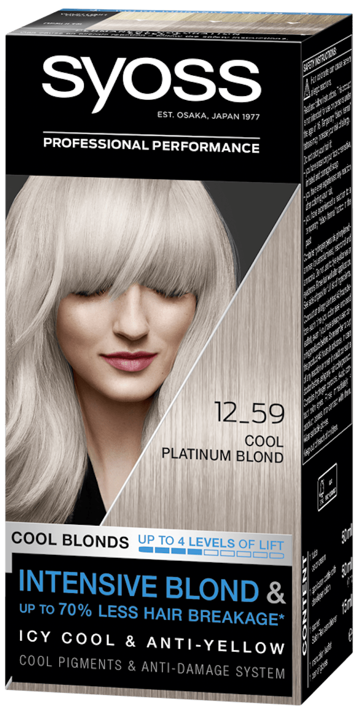 Syoss дълготрайна боя за коса Хладно платинено рус 12_59