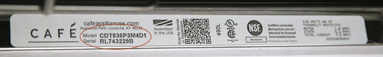 Appliance Model and Serial Number Finder | Café Appliances